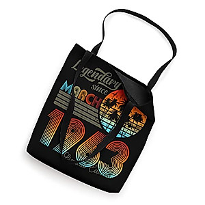 60. Birthday 60 Legendary Since March 1963 Tote Bag
