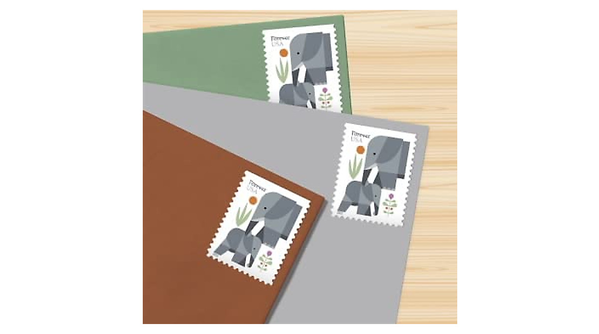 Cartoon Elephant Forever Stamps | 20-Piece Collection for Mail