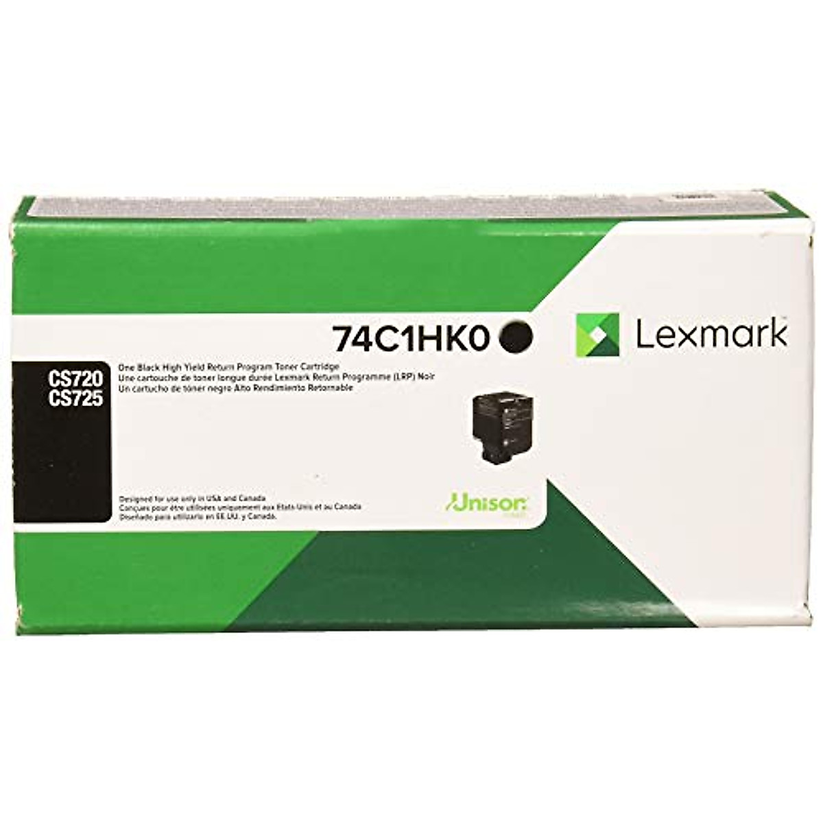 Lexmark 74C1HK0 Unison Toner Cartridge, Black
