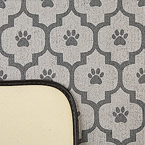 Bone Dry Machine Washable, Ultra Absorbent Pet Mat, 12x18, Gray Lattice