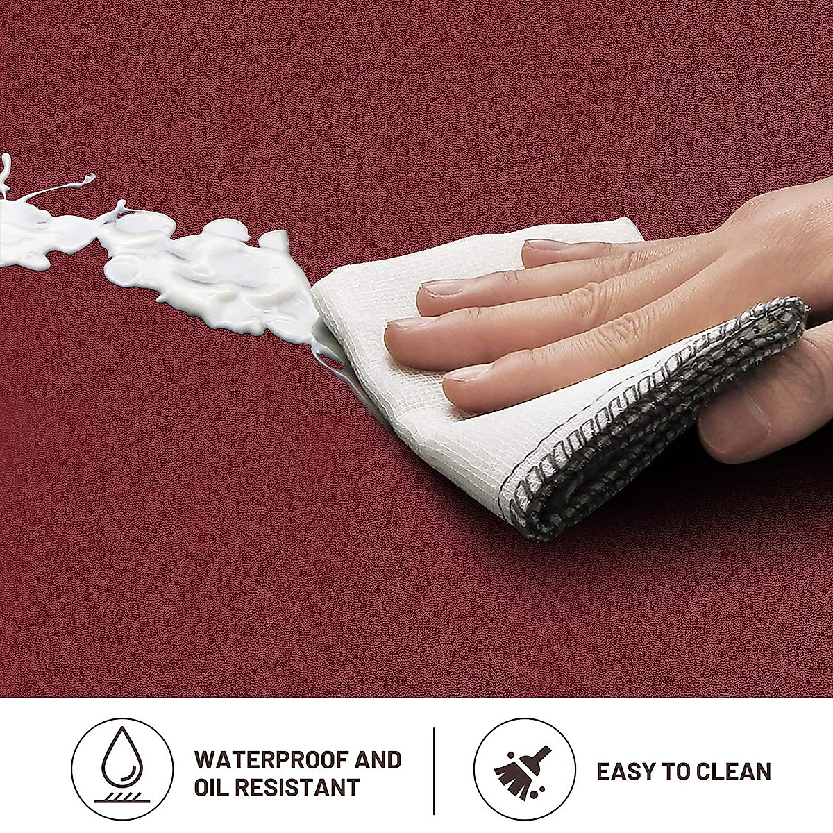 HappyTrends Kitchen Mat [2PCS] Cushioned Comfort Anti-Fatigue Floor Mat, Waterproof Non-Slip Kitchen Rugs, Thick Perfect Ergonomic Foam Standing mat for Kitchen, Home, Office, Laundry,Red