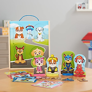 Melissa & Doug PAW Patrol Wooden Magnetic Pretend Play (64 Pieces), Multi color - Toys, Activity Set For Kids Ages 3+