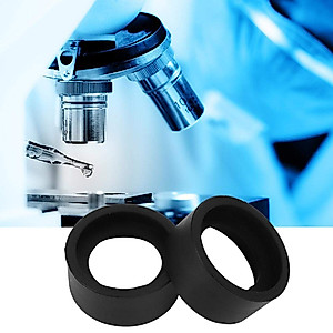 Oumefar 2Pcs Microscope Eyepiece Cup Rubber Eyepiece Cover Accessory Guards Eyeshields Telescope Protector Rubber Eyecups with 36mm Diameter for Stereo Microscope (KP-H2 Flat Angle)