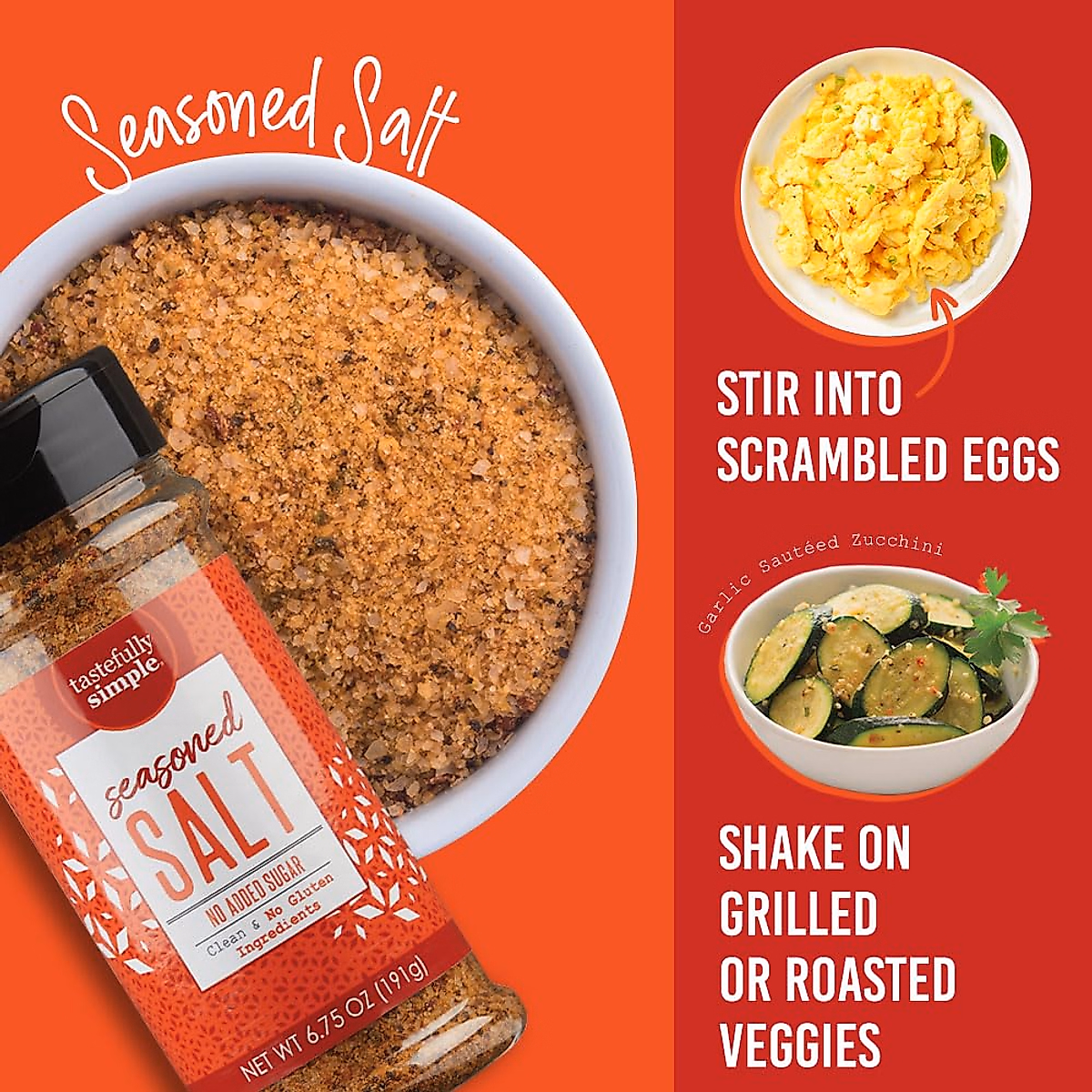 Tastefully Simple The Essential 3, Onion Onion Seasoning, Garlic Garlic Seasoning and Seasoned Salt, 4.5 Ounce (Combo Pack of 3)