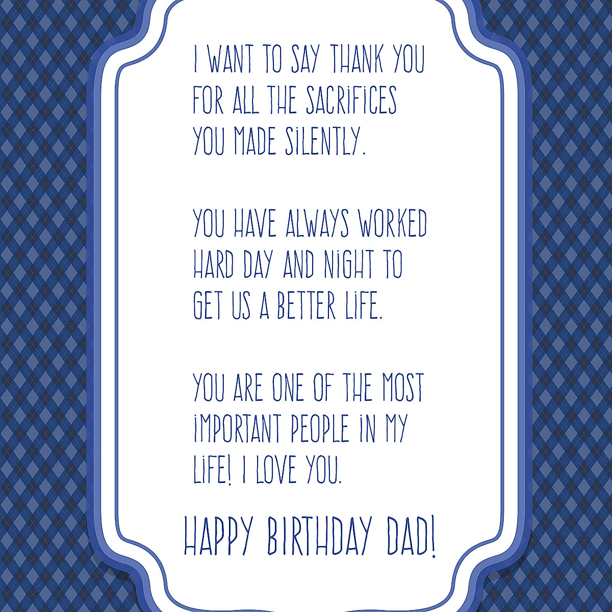 AGAPE LOVE CARDS Happy Birthday Card For Dad - | Made From Real Bamboo | 6" X 4.5" - 1 Pack (Envelope Included) | Laser Cut, Floral Dad Birthday Card from Daughter, Son or kids (Birthday Card Dad)