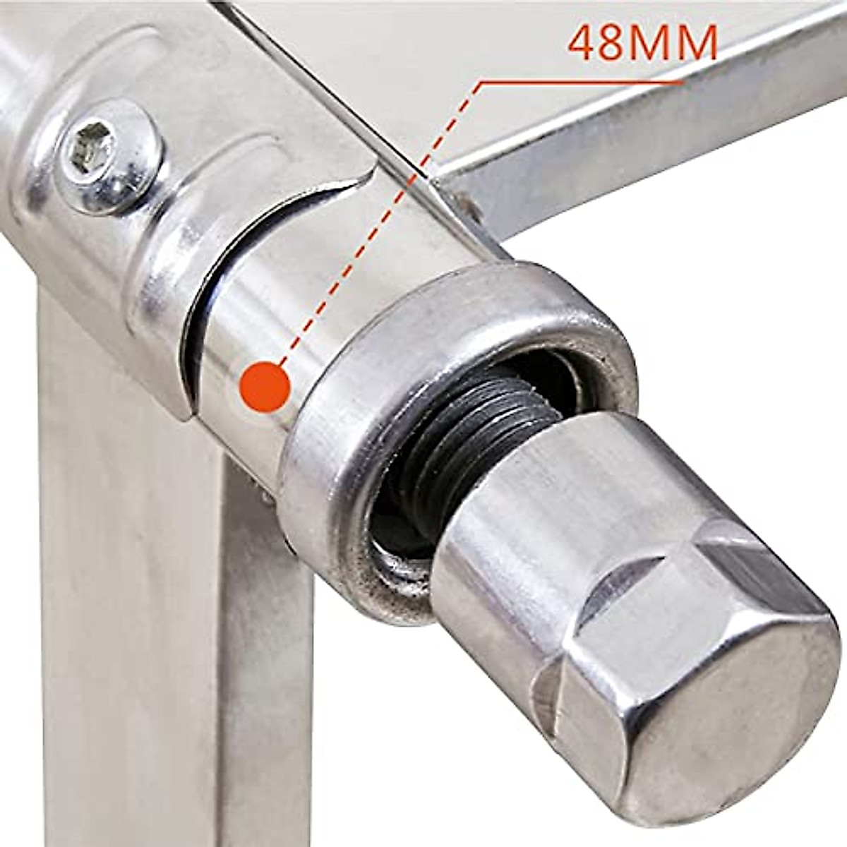 Commercial Kitchen Work Catering Table for Hotel, Kitchen Work Table Commercial Stainless Steel Worktable Work Bench with Adjustable Table Foot Scratch Resistent Rack (Size : 80x80x80cm)