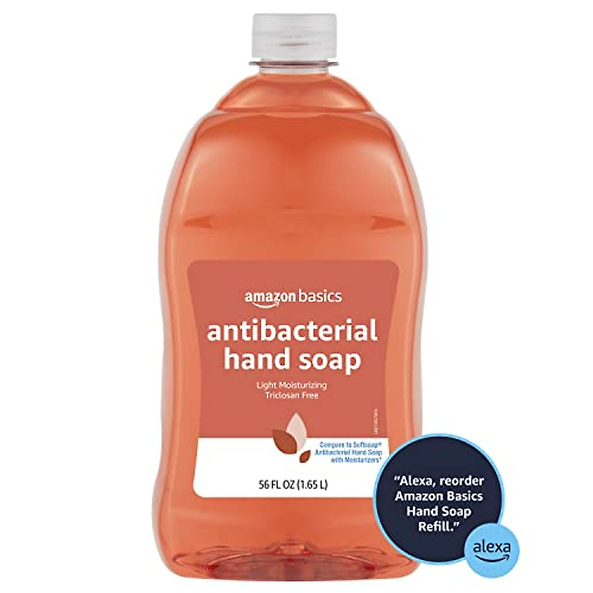 Amazon Basics Antibacterial Liquid Hand Soap Refill, Light Moisturizing, Triclosan-Free, 56 Fluid Ounces, 1-Pack (Previously Solimo)