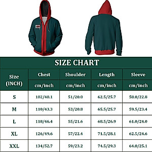 CHAROUP Adult Zip Hoodies Unisex Novetly Sweatshirt Jacket (Style 1, X-Large)