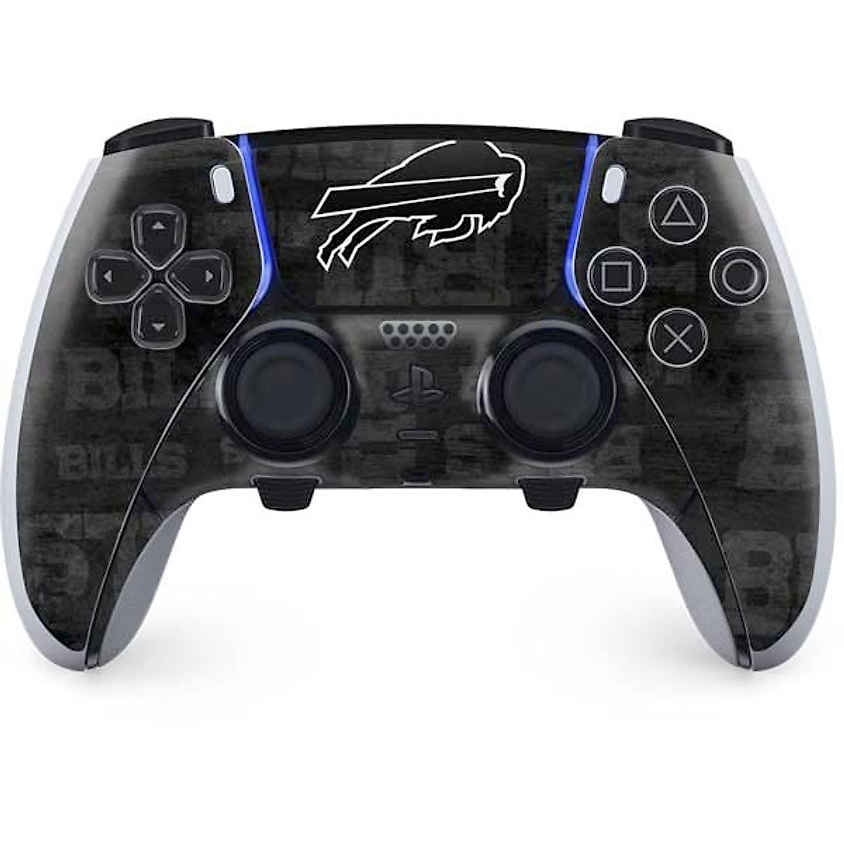 Skinit Gaming Decal Skin Compatible with PS5 DualSense Edge Pro Controller - Officially Licensed NFL Buffalo Bills Black & White Design