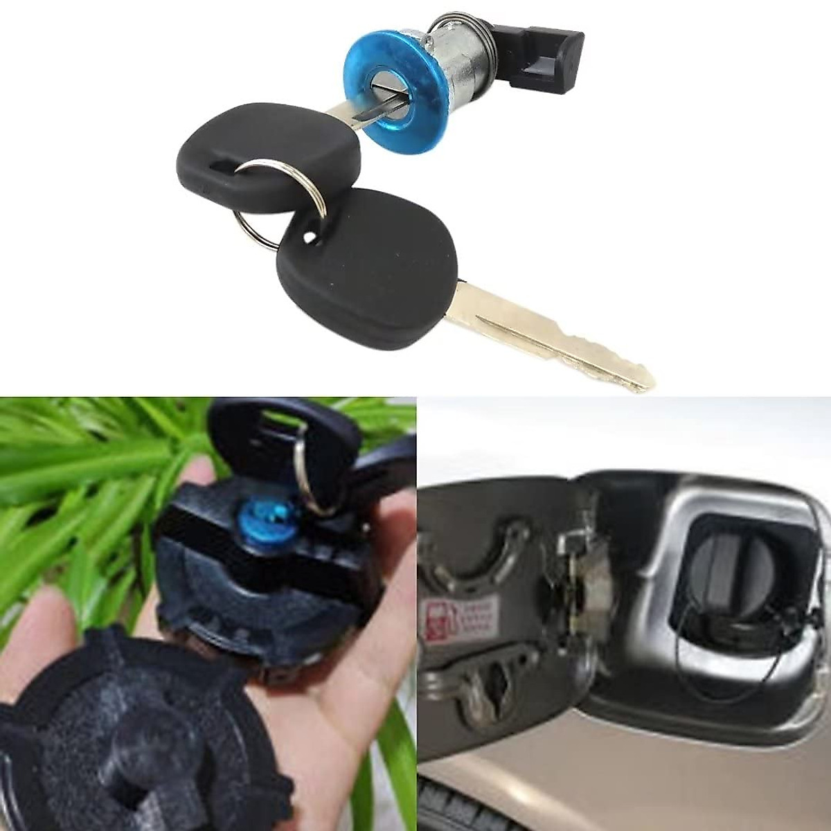 Fuel Door Lock Cylinder with 2 Keys for Toyota Tacoma SR5 Extended Cab Pickup 2-Door 1995-2000 Rep.# 69058-35140, 69058-26030, 69058-34020