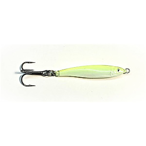 Bay StateTackle Epoxy Resin Fishing Jig Lure (2 inch / 0.5 Ounce) - Great for Striped Bass, Tuna and Other Game Fish (Chartreuse, 0.5 Ounce)