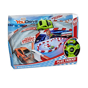 Little Tikes YouDrive Flex Tracks Green Muscle Car w/Easy Steering RC, Multicolored