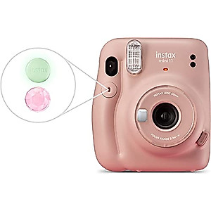 Fujifilm Instax Mini 11 Instant Film Camera, with Fujifilm instax Mini Instant Daylight Film Twin Pack, 20 Exposures (Blush Pink)