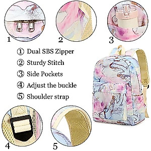LOIDOU Backpack for Teen Girls Bookbags School Backpack with Lunch Box and Pencil Case 3 in 1 School Bags Set