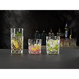 Nachtmann Noblesse Collection Long Drink Glasses | Set of 4 cocktail Cups | Made of Crystal Glass | 6-Inch Highball Glasses for Cocktails, Juice and other Mixed Drinks | 13-Ounces
