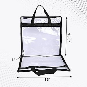 Yazzii Quilt Block Carry Case - Portable Storage Bag Organizer - Multipurpose Storage Organizer for Quilting, Patchwork, Embroidery, Needlework, Papercraft & Beading - Black