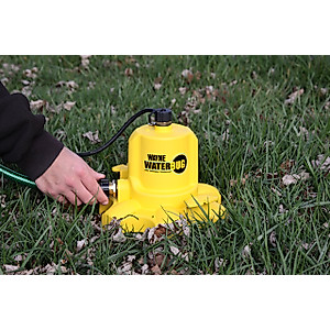 WAYNE WaterBUG 1/6 HP 1350 GPH Submersible Multi-Flo Technology-Water Removal and Transfer Pump, No Size, Yellow