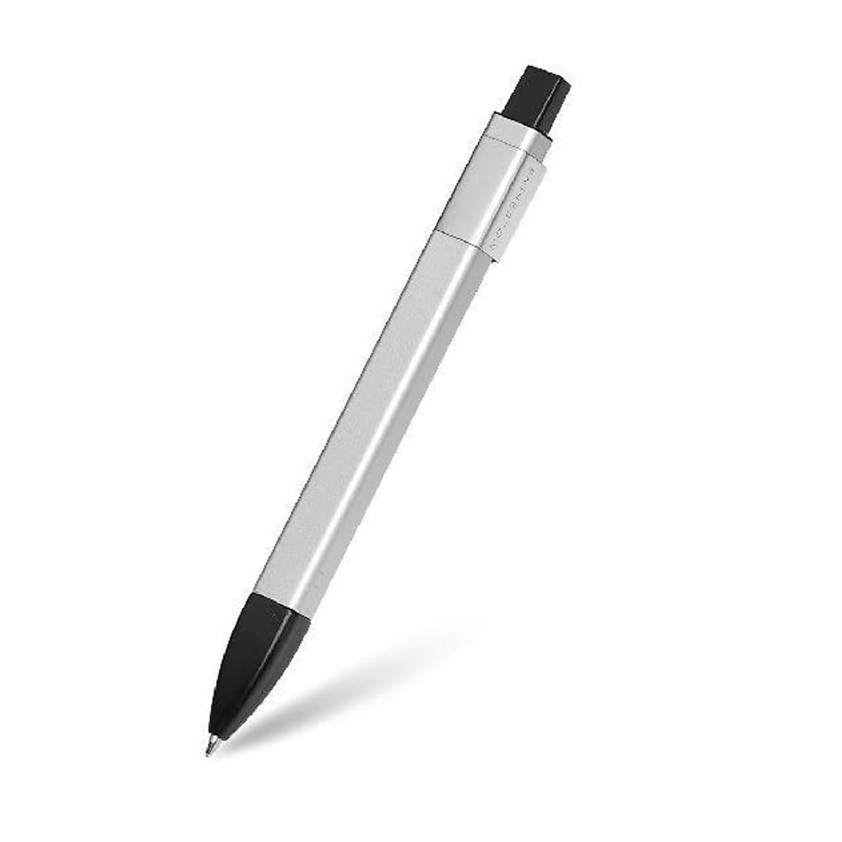 Moleskine Classic Pro Click Ballpoint Pen, 1.0mm Point, Silver Grey