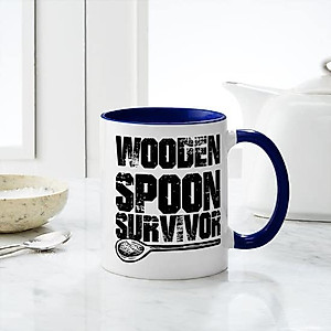 CafePress Wooden Spoon Survivor Mugs Ceramic Coffee Mug, Tea Cup 11 oz