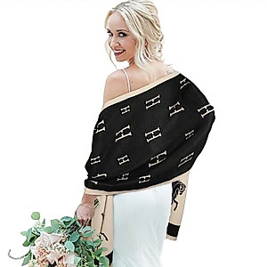 EXTREE Scarfs for Women Pashmina Silky Shawl Wrap for Evening Dressing Blanket Open Front Poncho Cape