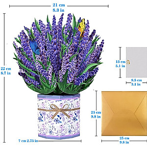 WESAPPINC 6Pack 3D Greeting cards Christmas Cards Pop Up Holiday Postcards, Birthday Anniversaries Card for Fathers,Valentines, Friend,Kids, Thank You Handmade Appreciation Gifts (1pack Mother card)