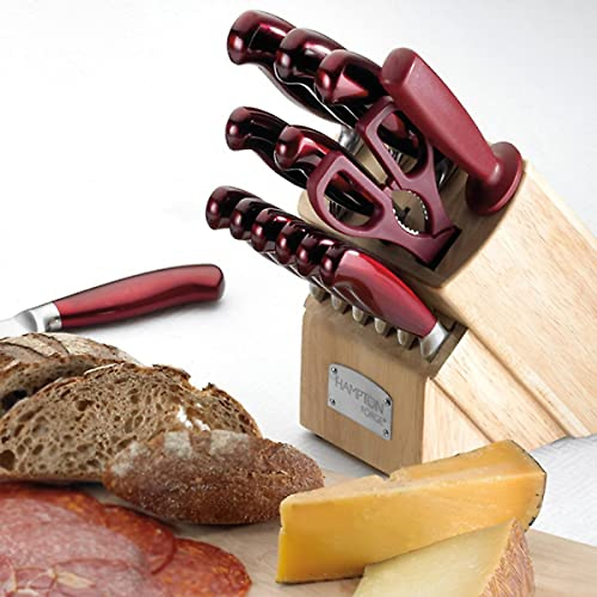 Hampton Forge Hmc01B077B Argentum Red 14Pc Block Set