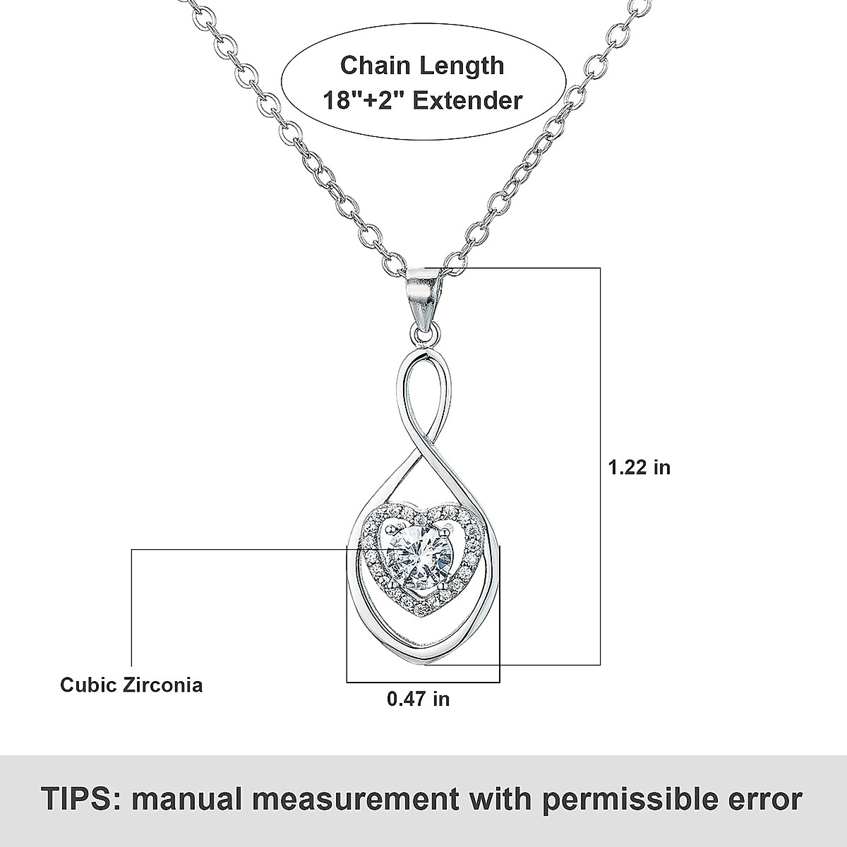 Vanjewnol Mother of The Bride Gifts from Bride Wedding Gifts for Mom from Daughter Infinity Heart Silver Necklace for Women N08F