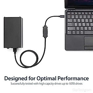 StarTech.com USB C to eSATA Cable - 3 ft / 1m - 5Gbp - for HDD/SSD/ODD - External Hard Drive Adapter - USB 3.0 to eSATA Converter (USB3C2ESAT3)