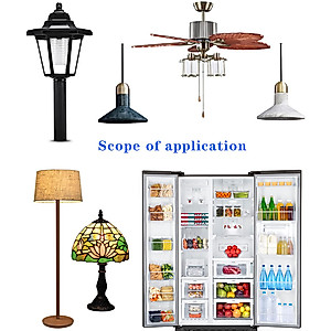 Refrigerator Light Bulb 5W 50W Equivalent Fridge Freezer Waterproof LED Bulbs E26 Medium Base T10 Tubular 120V Daylight White 6000K, 2 Count (Pack of 1)