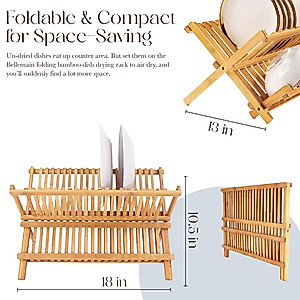 Bellemain Folding Bamboo Dish Drying Rack