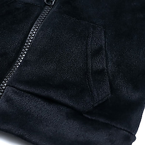 Kids Tales Girls Velour Hoodie Zipper Sweatsuit Boys 2 Pcs Velvet Tracksuit Zip Up Hoody Tops + Sweatpants Jogger Outfits Set