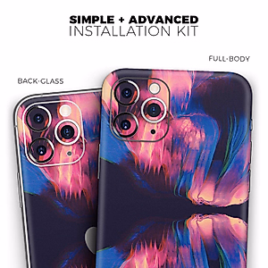 Design Skinz Liquid Abstract Paint Remix V79 - DesignSkinz Protective Vinyl Decal Wrap Skin Cover Compatible with The Apple iPhone Xs Max (Full-Body, Screen Trim & Back Glass Skin)