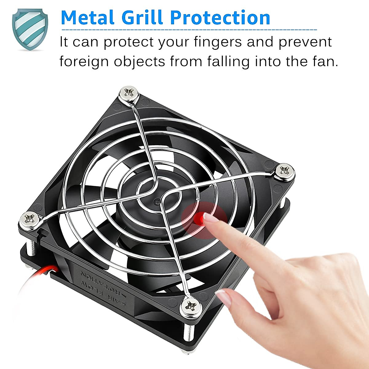 GDSTIME 2 Pack 80mm x 80mm x 25mm 12V DC Brushless Cooling Fan