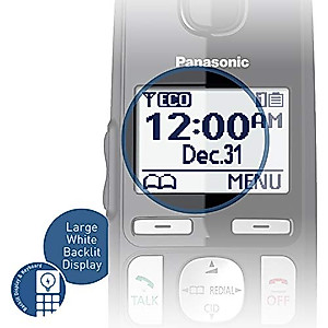 Panasonic DECT 6.0 Expandable Cordless Phone System with Answering Machine and Call Blocking - 3 Handsets - KX-TGE433B (Black)