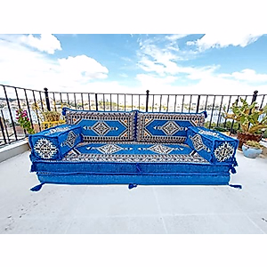 8 Thickness Floor Cushions, Turkuoise Floor Couches, Arabic Majlis, Arabic Floor Sofa Seating, Pallet Sofa, Sectional Sofa, Bench Cushions (Blue)