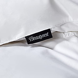 Beautyrest All Season White Down and Feather Comforter-Medium Weight with Corner Tabs – King Size