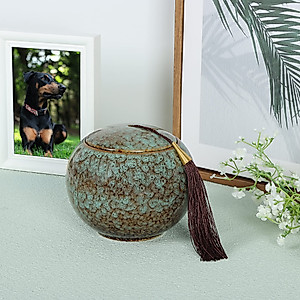 The7boX Medium Urn for Human Ashes,Ceramic Small Keepsake Urns,urn for Ashes for Men or Woman,Memorial Tiny urn,Funeral Cremation Urn for Sharing Adult or Pet Ashes