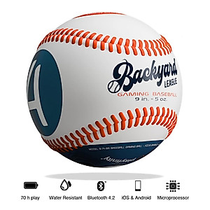 Playfinity Backyard League Gaming Baseball for Kids | Real Baseball with Sensors and App | Play, Train, Analyze and Connect with Others. Measures Throw Power, Glove Movement and More!