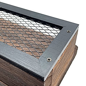 Ismosm Key Holder Mail Organizer Wall Mount Key and Mail Holder Key Rack with 4 Double Key Hooks Rustic Wall Decor for Entryway, Hallway, Kitchen, Living Room, Mudroom, Office (Brown)