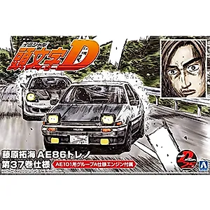 Aoshima Initial D No.6 Takumi Fujihara, AE86 Toreno, Volume 37 Specifications, 1/24 Scale Scale, Plastic Model Building Kit # 5961