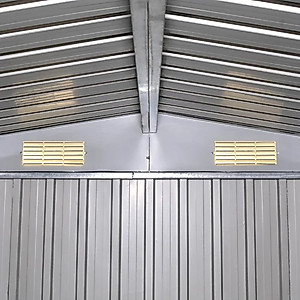 vidaXL Garden Storage Shed Outdoor Yard Patio Home Garage Storing Tools Lawn Care Equipment Household Item Building House Anthracite Steel