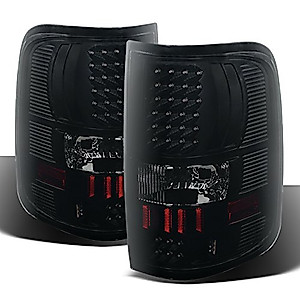 AKKON - For 04-08 Ford F150 F-150 Pickup Truck Styleside Model Black Smoked LED Tail Lights Brake Lamps Pair