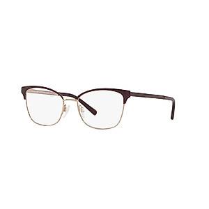 Michael Kors Adrianna IV MK 3012 1108 Matte Cordovan Rose Gold Metal Cat-Eye Eyeglasses 51mm