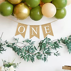 LIFULANDIAN Banner for Nursery Decor First Birthday Party Rustic Theme Decoration for boy or Girl，1st Birthday Party Supplies High Chair Banner Birthday Banner for Boy Girl Party