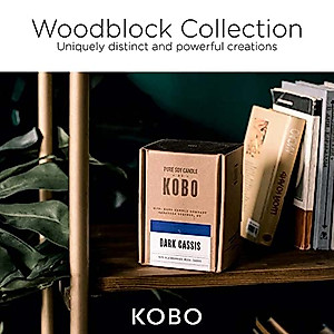 KOBO Dark Cassis Scented Candle (15 oz) | 100% Pure Soy Wax Candles | Jar Candle Hand-Poured in USA | All Natural, Long Lasting 100 Hour Burning Candles | Scented Candles for Home