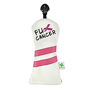 Foretra - Limited Edition F U Cancer Hybrid Headcover - Tour Quality Golf Club Cover - Style and Customize Your Golf Bag