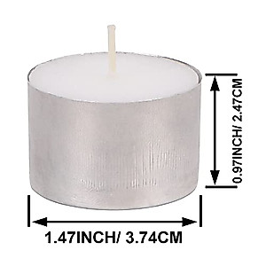 50 Pack Unscented Tea Light Candles 8 Hours Extended Burn Time Smokeless Dripless Paraffin Wax Tealight Candles in Bulk Small Votive Candle for Shabbat, Home Decorative