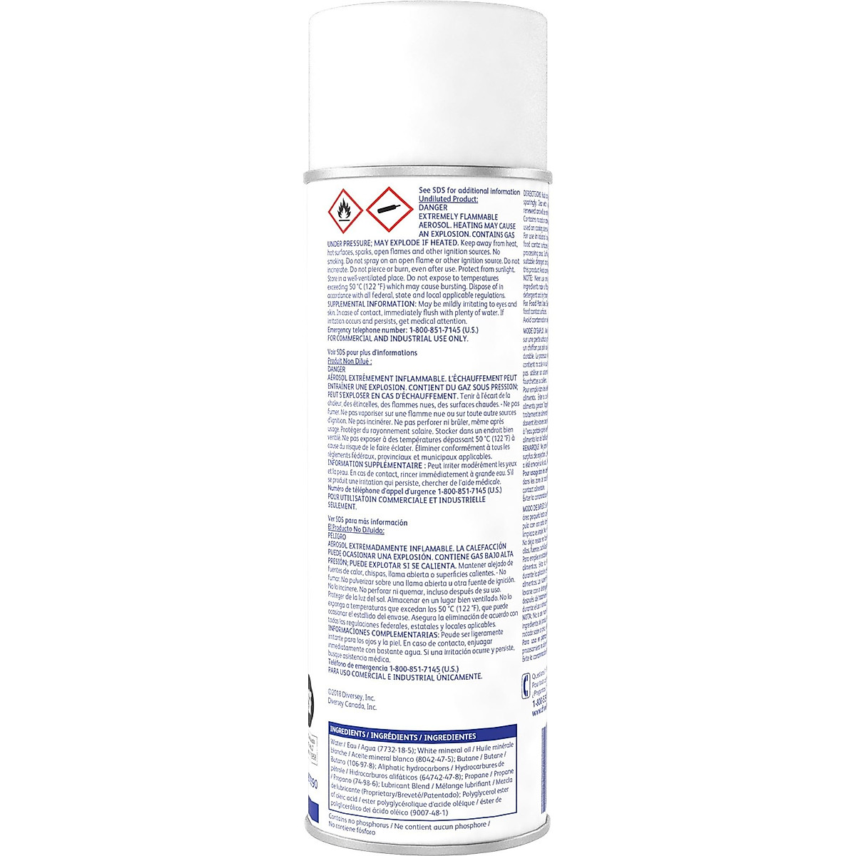 Diversey 94970590 Deep Gloss Maintainer for Stainless Steel, Cleans, Polishes & Protects, Aerosol Spray, 16-Ounce