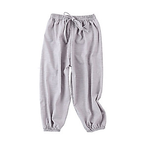 Bouclede Baby Boys Long Bloomers 2 Pack Soft Cotton Harem Pants 12M-7T (US, Age, 3 Years, 4 Years, Grey-Greyblue)