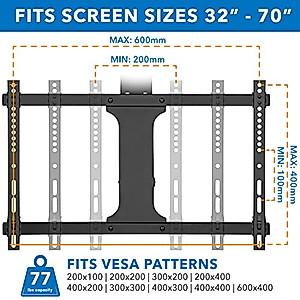 Mount-It! Electric Ceiling TV Mount with Remote and App Controller, Motorized Flip Down Pitched Roof Mount Fits 32 to 70 Inch Flat Screen TVs, Black